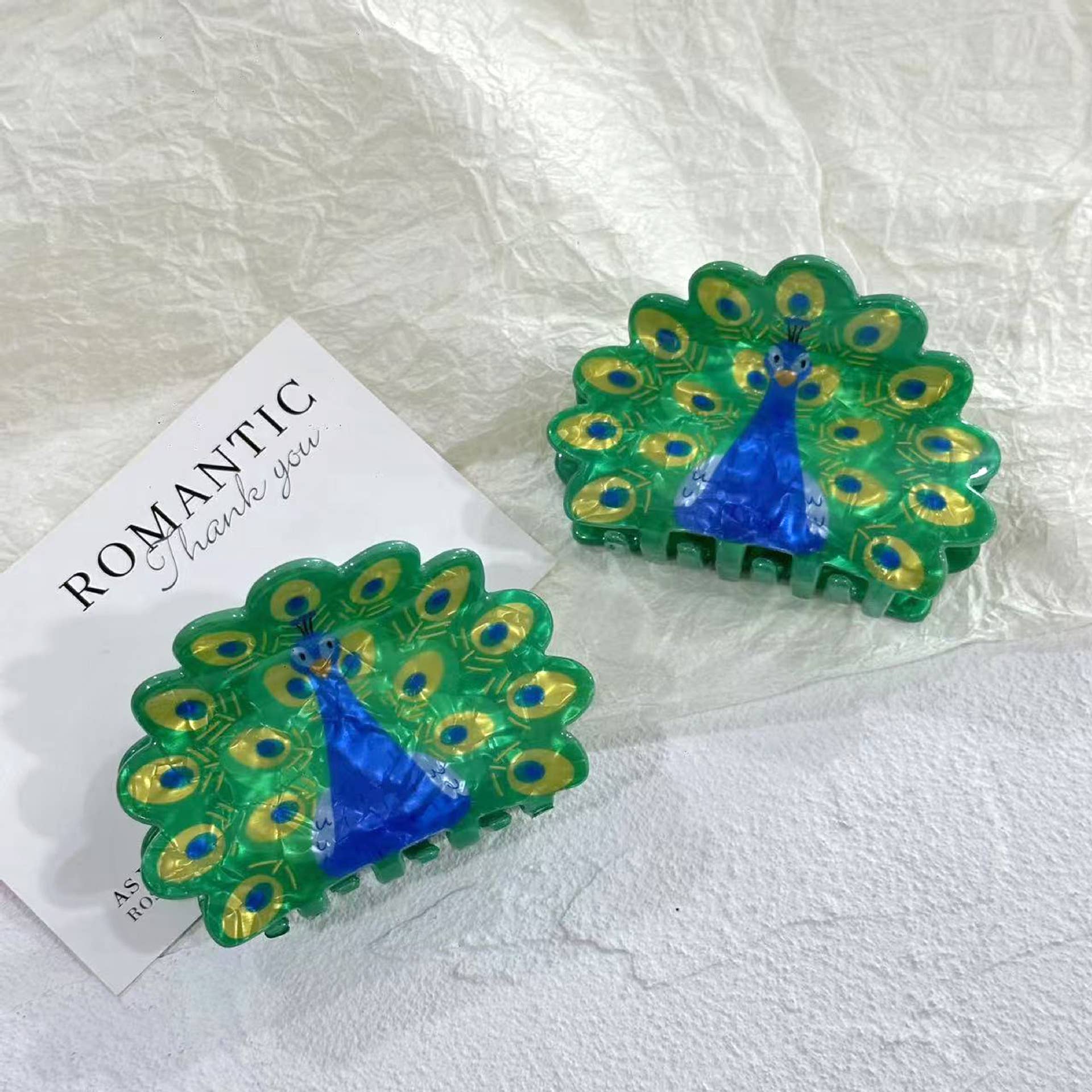 Peacock Hair Claw Clip – American Farm Company