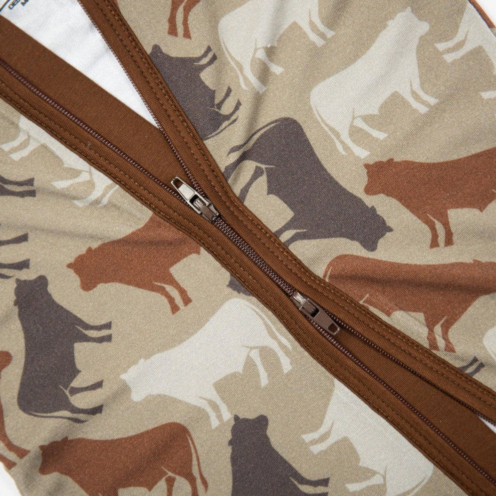 Cow Camo™ Baby Bamboo Zippy – American Farm Company