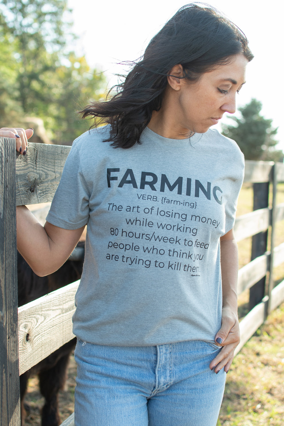 Definition of Farming Gray Tee – American Farm Company