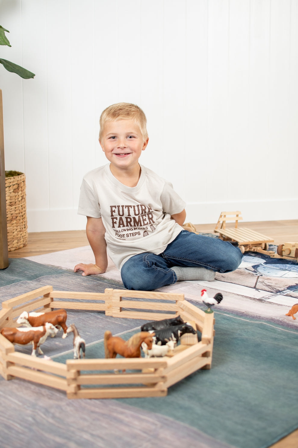 Farm Fields and Bins Play Rug – American Farm Company