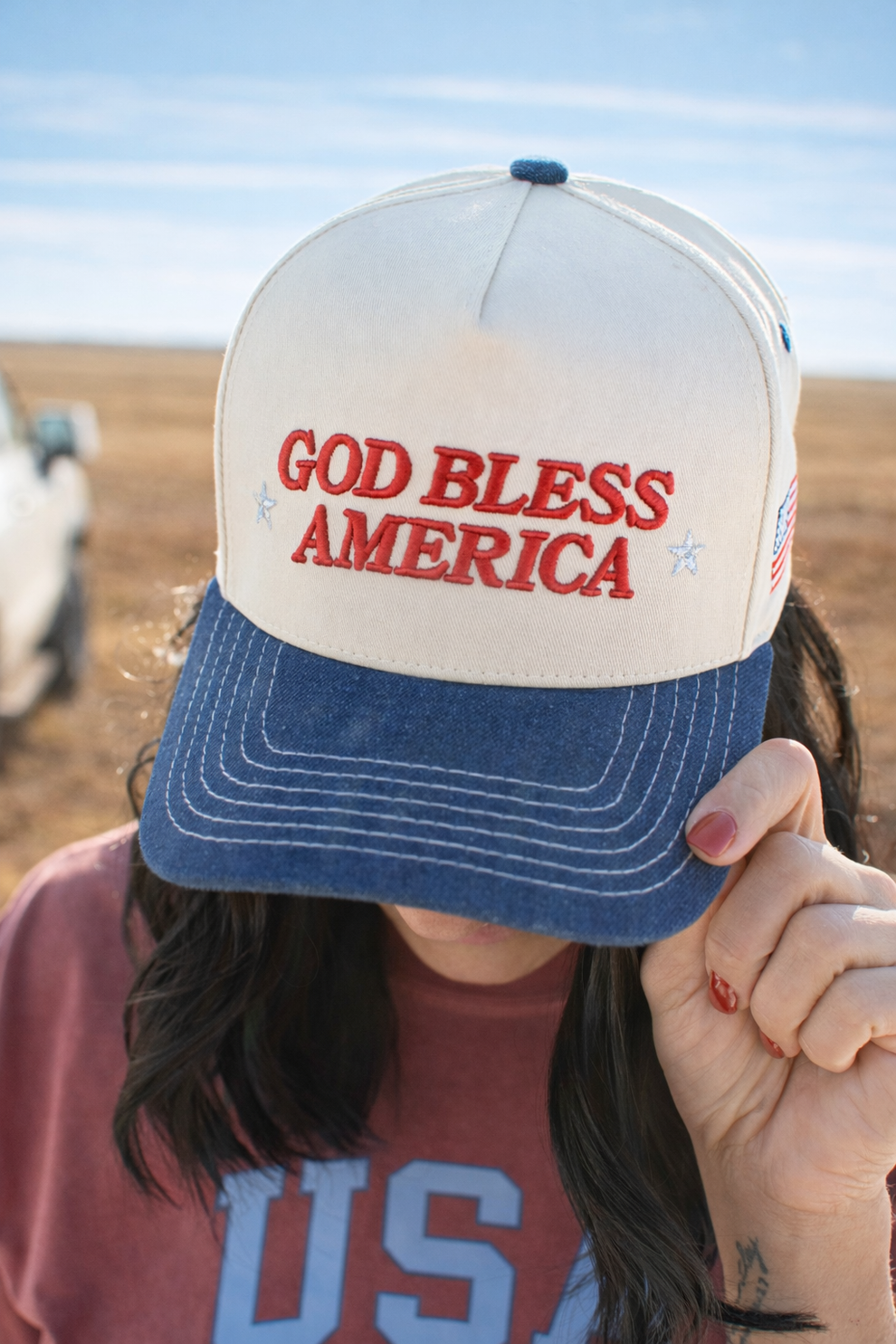 'God Bless America' Trucker Hat – American Farm Company